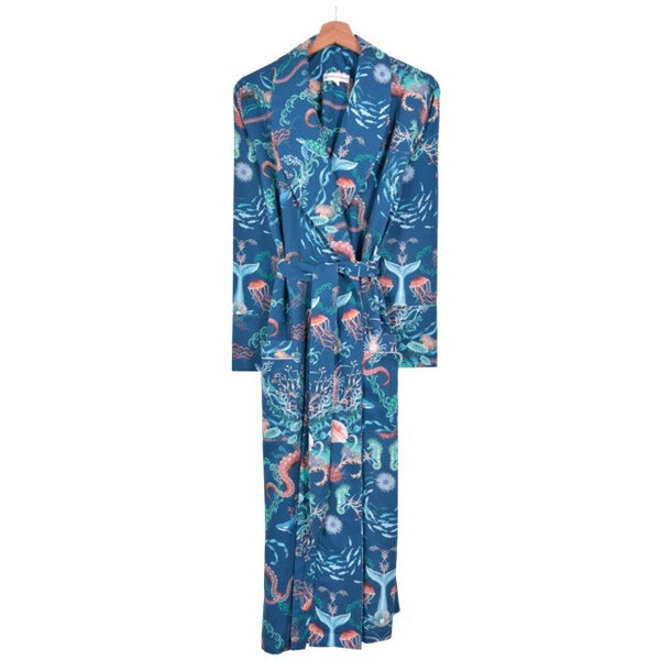 Lightweight Women's Bathrobe Ocean Treasure | Bown of London – Bown of ...